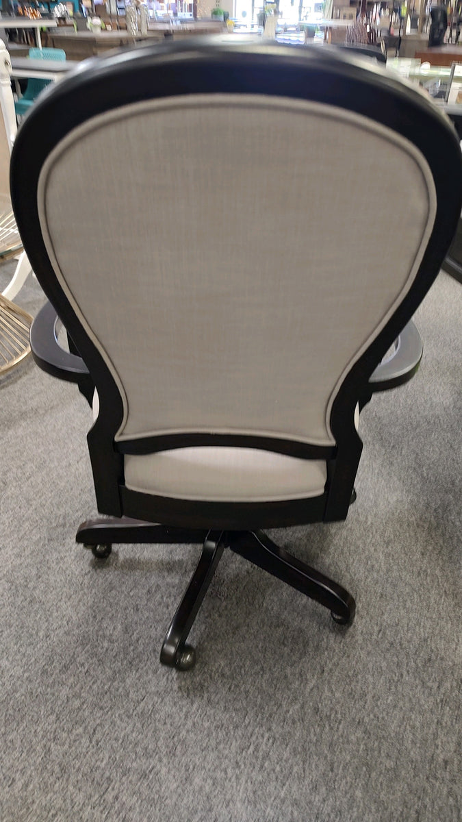 8275 Black Rounded Back Wood Desk Chair $199.95 – Desks Galore