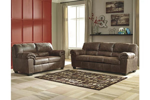 8233 8232 2PC Coffee Upholstered Sofa Love Seat 849.95 On Sale No Desks Galore